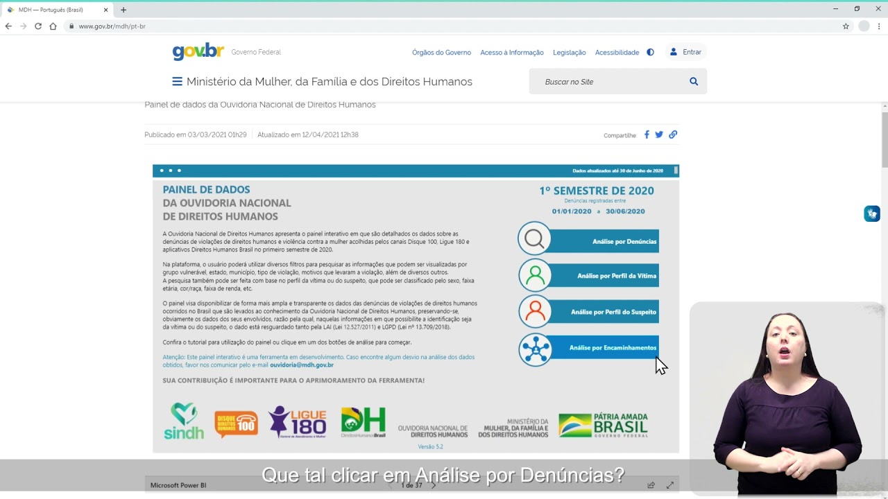 Painel de dados da ONDH - 02 - Federação Brasileira dos Direitos Humanos